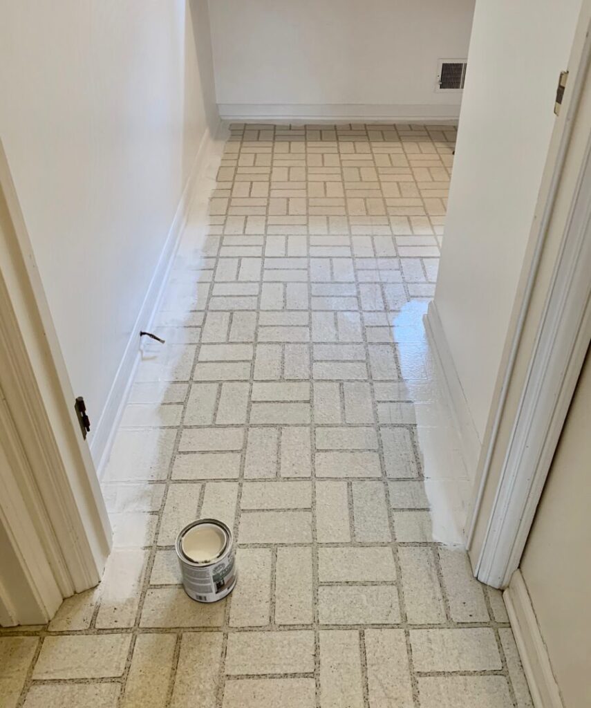 Paint Over Linoleum Floors for Under $100 | DIY - Building Bluebird