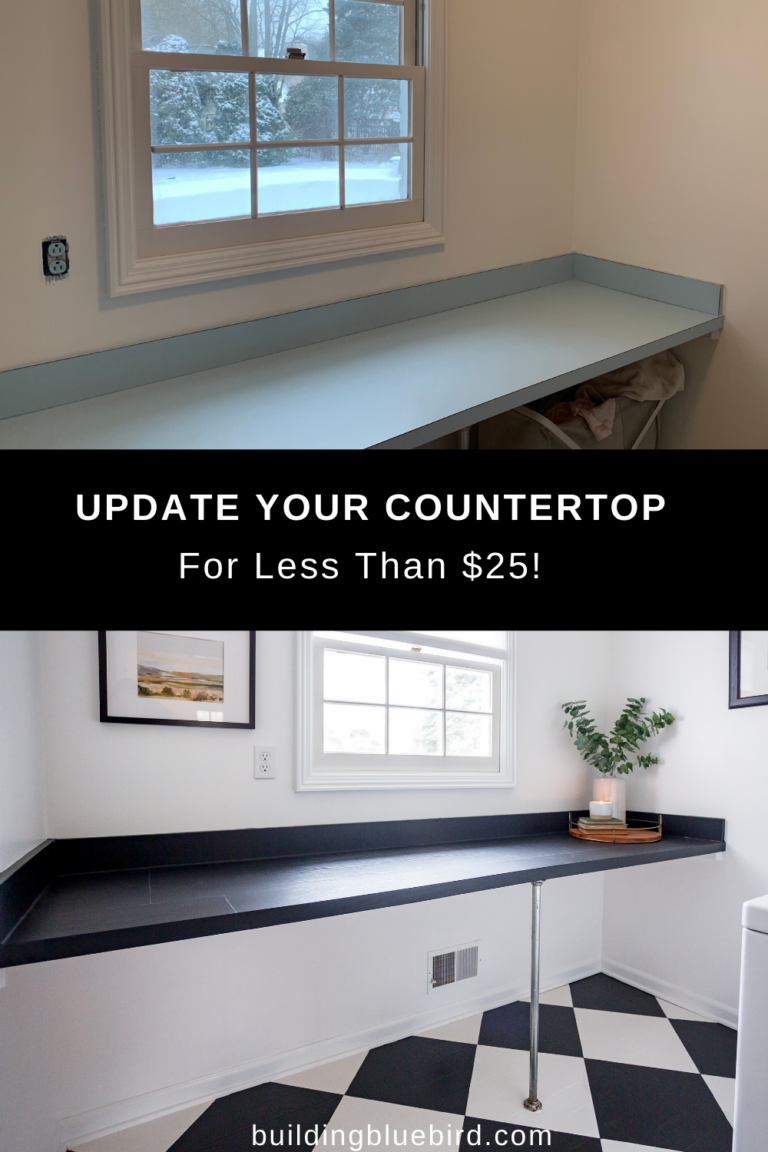 Easy Contact Paper Countertop Tutorial | DIY - Building Bluebird