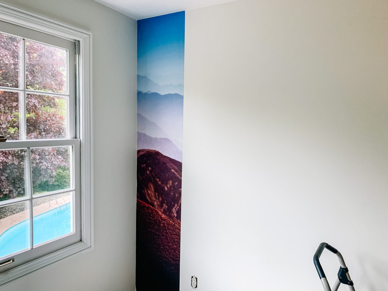How to Easily Install a Wall Mural with Paste - Building Bluebird