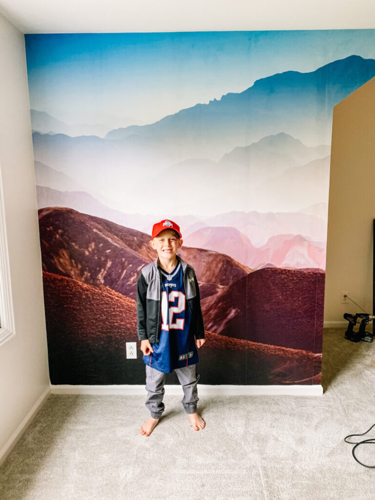 How to Easily Install a Wall Mural with Paste - Building Bluebird