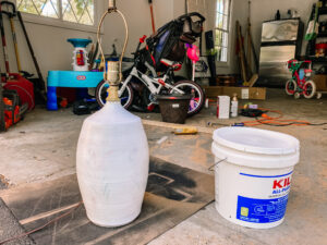 How to Apply Plaster to a Lamp | Easy DIY - Building Bluebird