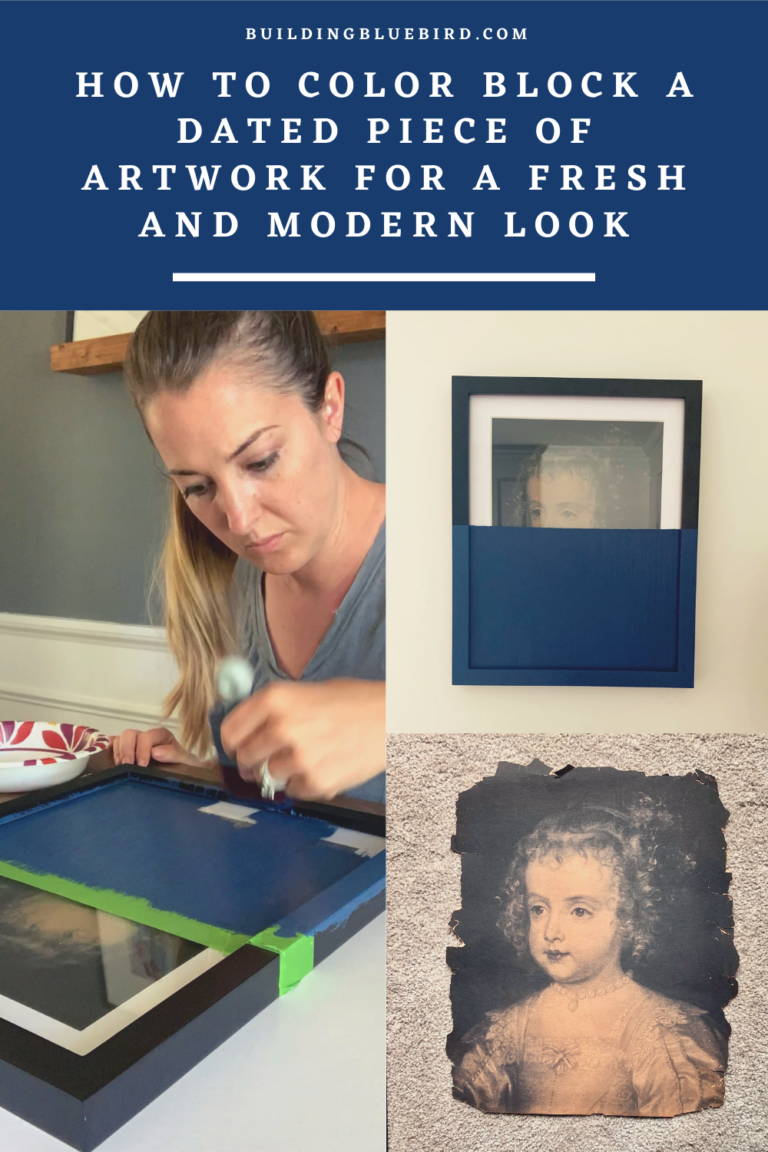 How to Color Block a Piece of Art for Your Home - Building Bluebird