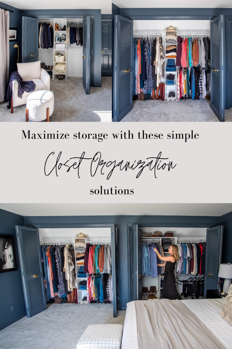 6 Simple Small Closet Organization Tips - Building Bluebird