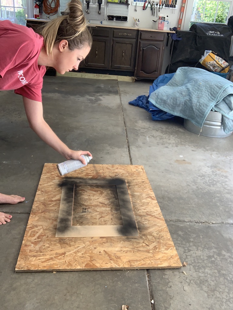 How to Update a Picture Frame Mat with Paint - Building Bluebird