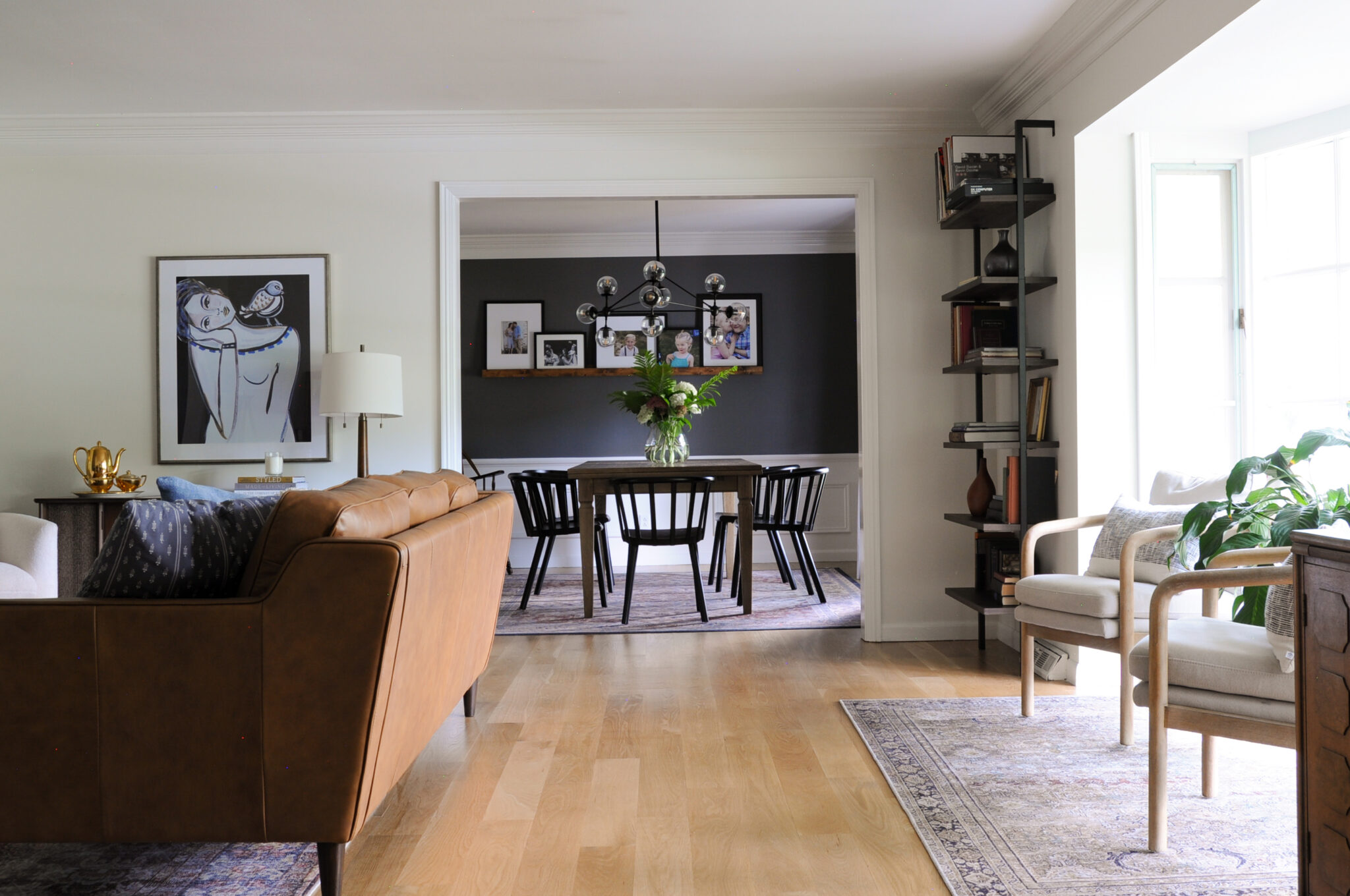 Eclectic MCM Living Room Makeover Reveal - Building Bluebird