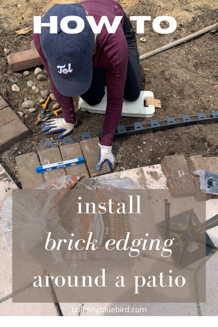 How to Install Brick Edging Around a Patio - Building Bluebird