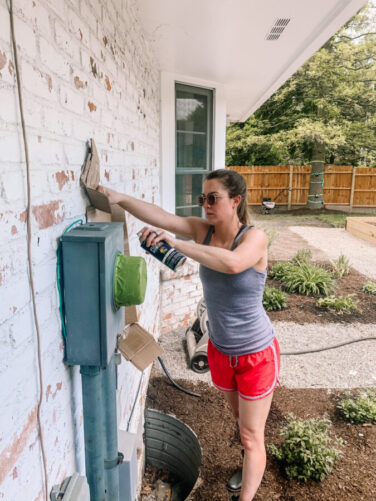 How to Hide Your Electrical Meter with Paint - Building Bluebird