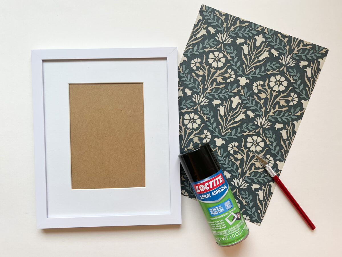 Make a Patterned Photo Mat with Wallpaper - Building Bluebird