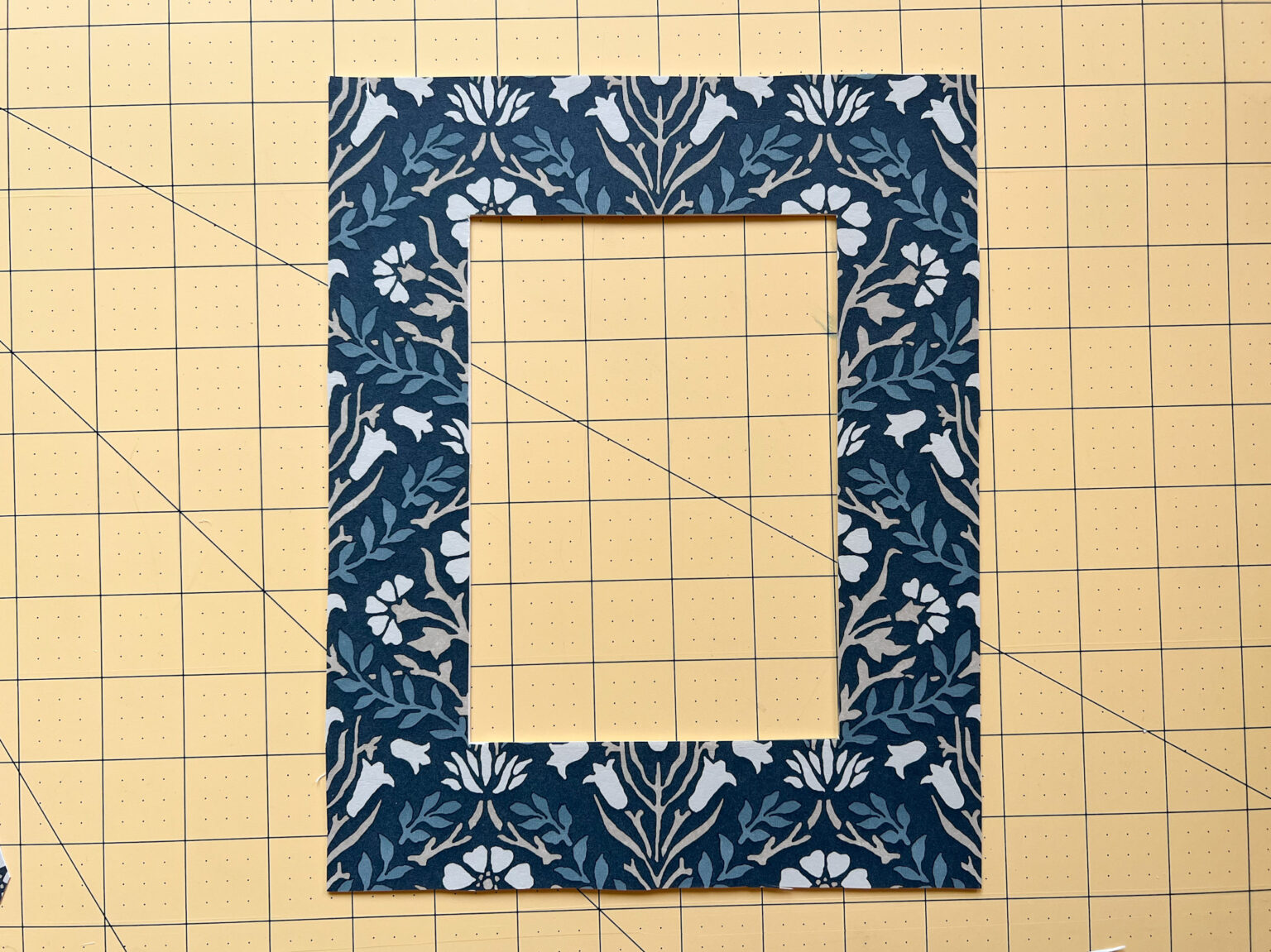 Make a Patterned Photo Mat with Wallpaper - Building Bluebird