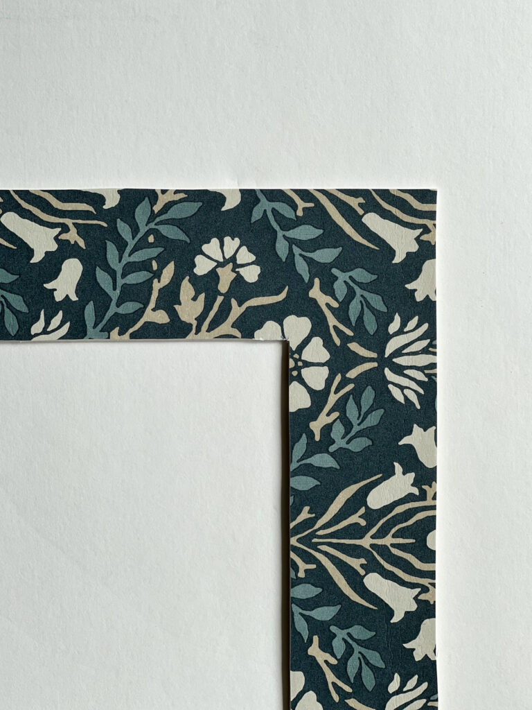 Make a Patterned Photo Mat with Wallpaper - Building Bluebird