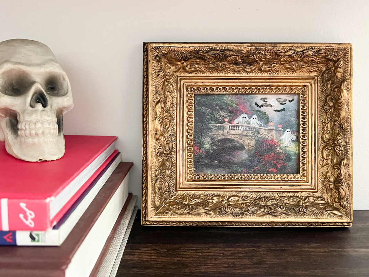 Easy Thrifted Ghost Painting DIY | TikTok Trend - Building Bluebird