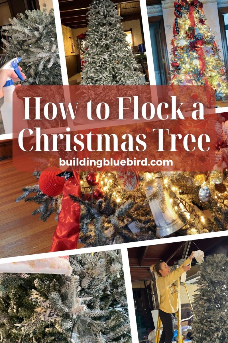How to Flock a Christmas Tree | Trendy Holiday DIY - Building Bluebird