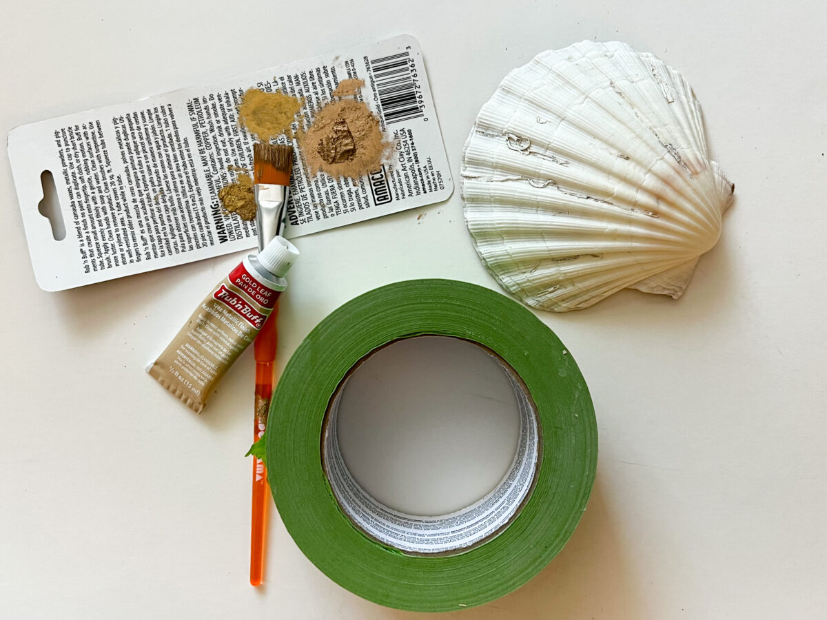 Super Simple Seashell Dish | Rub 'n Buff DIY - Building Bluebird
