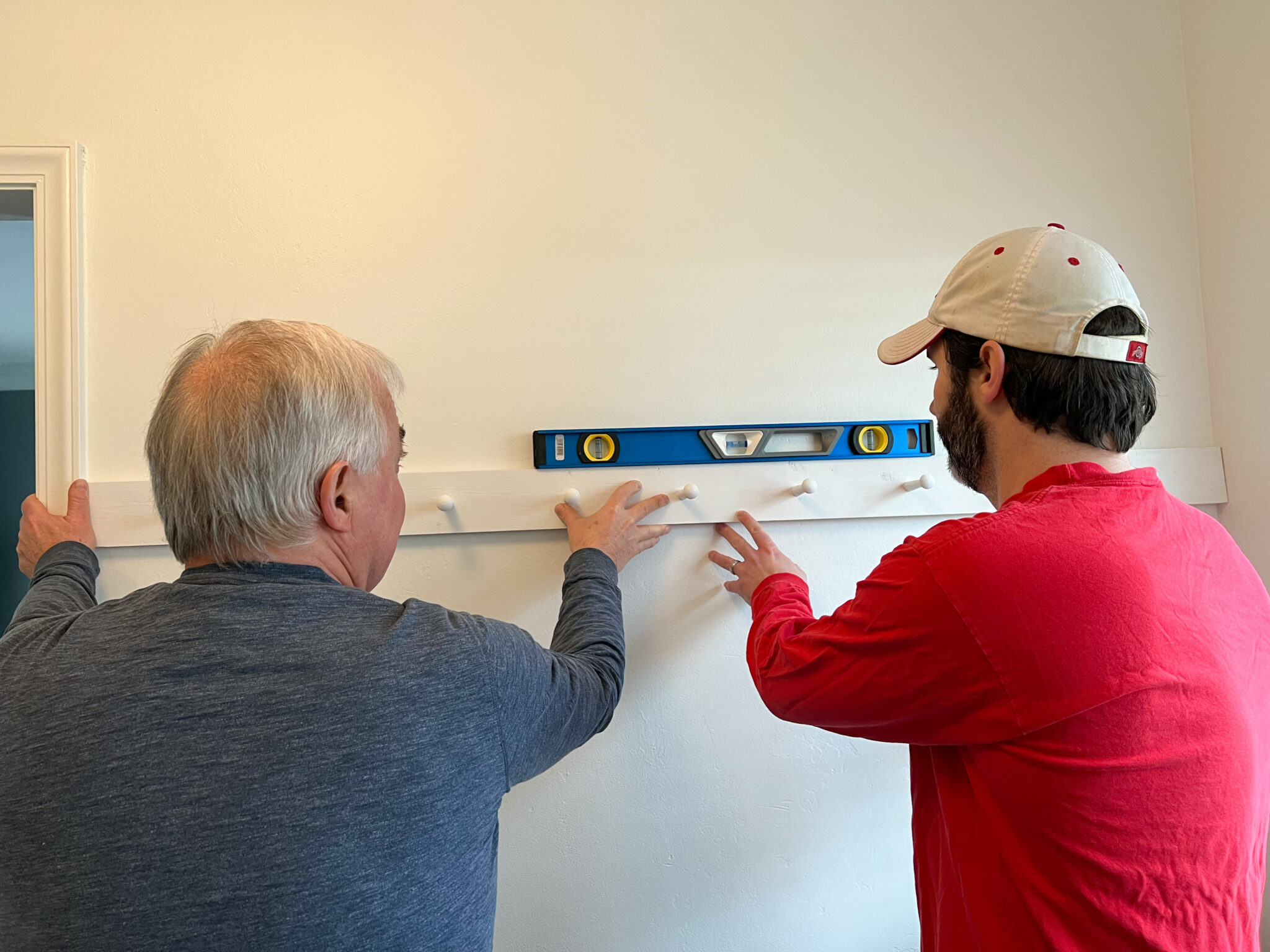 How to Make a Shaker-Style Peg Rail for $20! | Easy DIY - Building Bluebird