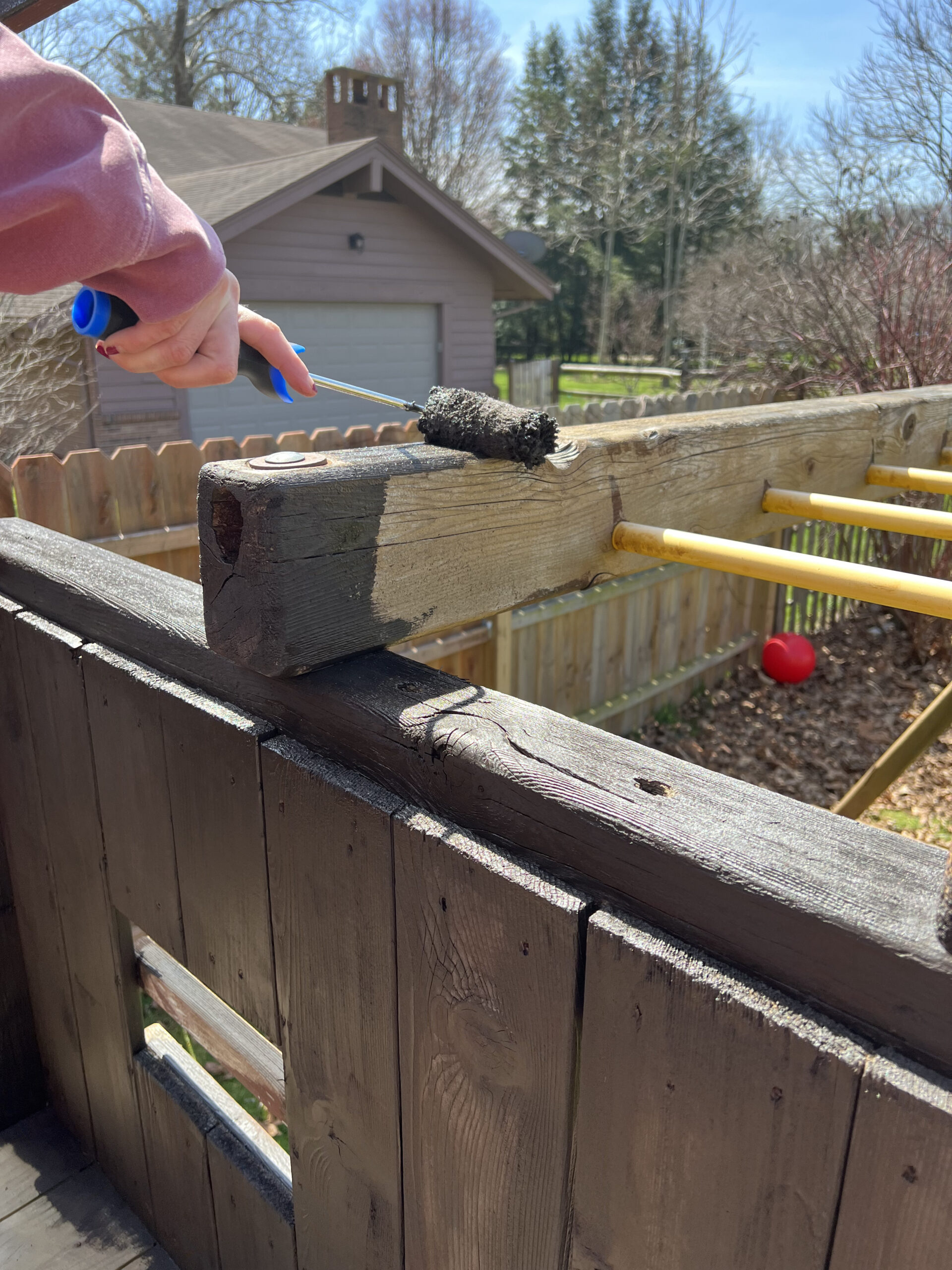 Old Swing Set Makeover Reveal | Easy DIY - Building Bluebird