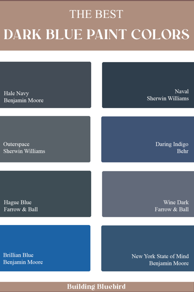 The Best Dark Blue Paint Colors For the Home - Building Bluebird