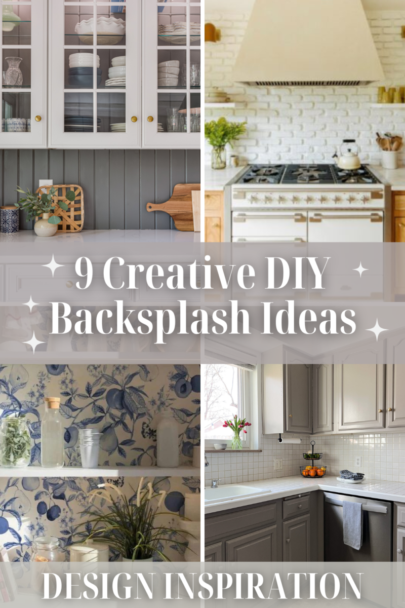 9+ Creative DIY Kitchen Backsplash Ideas - Building Bluebird