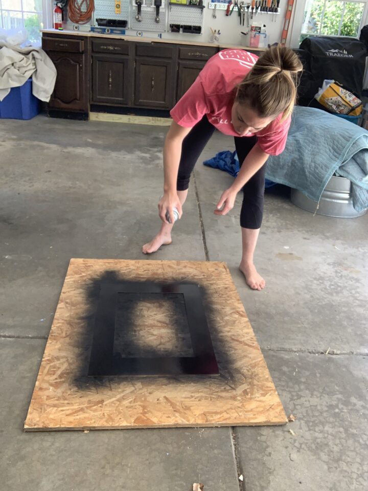 How to Update a Picture Frame Mat with Paint - Building Bluebird