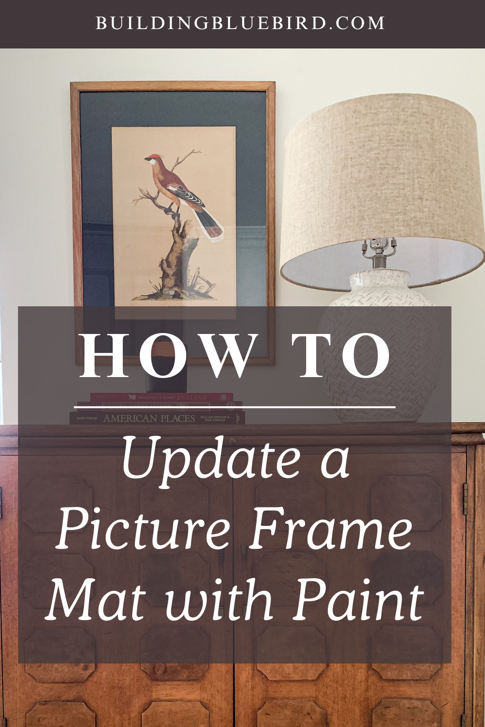 How to Update a Picture Frame Mat with Paint - Building Bluebird