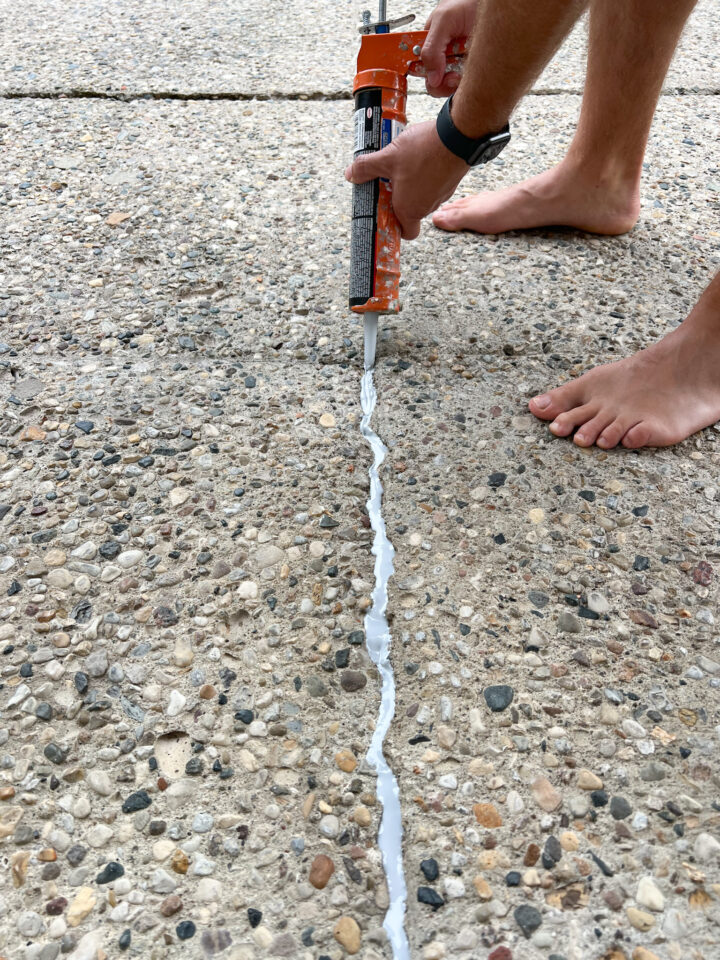 Ugly Concrete Makeover | How to Paint a Patio - Building Bluebird