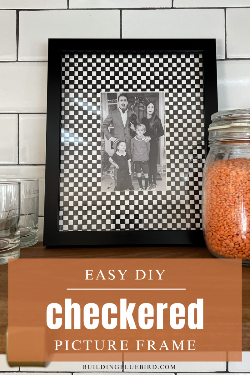 DIY Checkered Frame | Fun and Easy Decor Trend - Building Bluebird