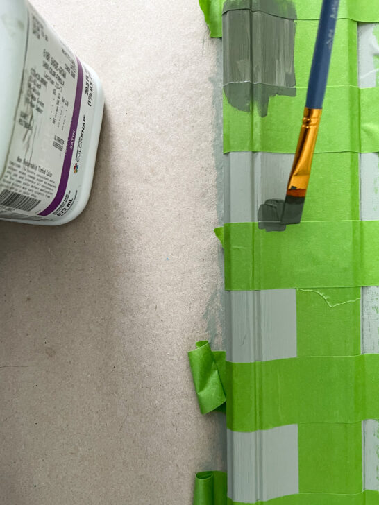 Easy DIY Checkered Mirror Using Leftover Paint Samples - Building Bluebird