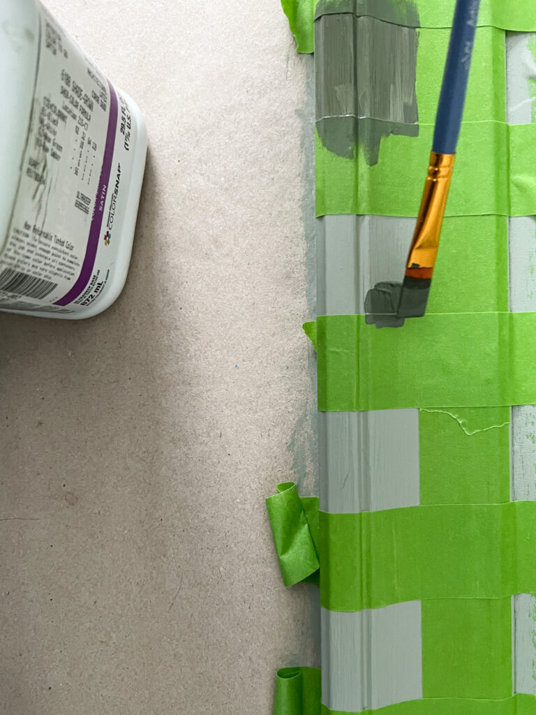 Easy DIY Checkered Mirror Using Leftover Paint Samples - Building Bluebird