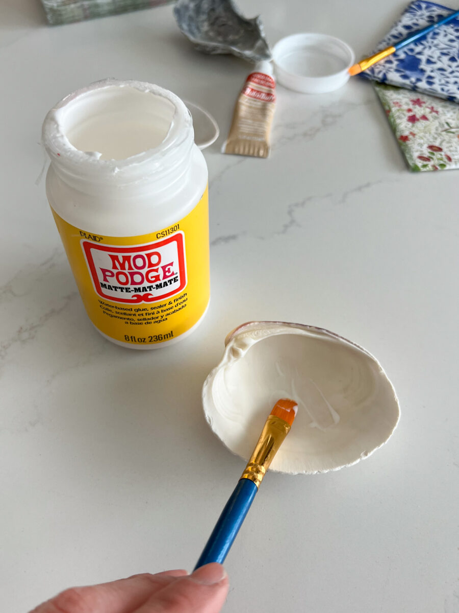 Decoupage Seashells to Create a Beautiful Decorative Dish - Building ...