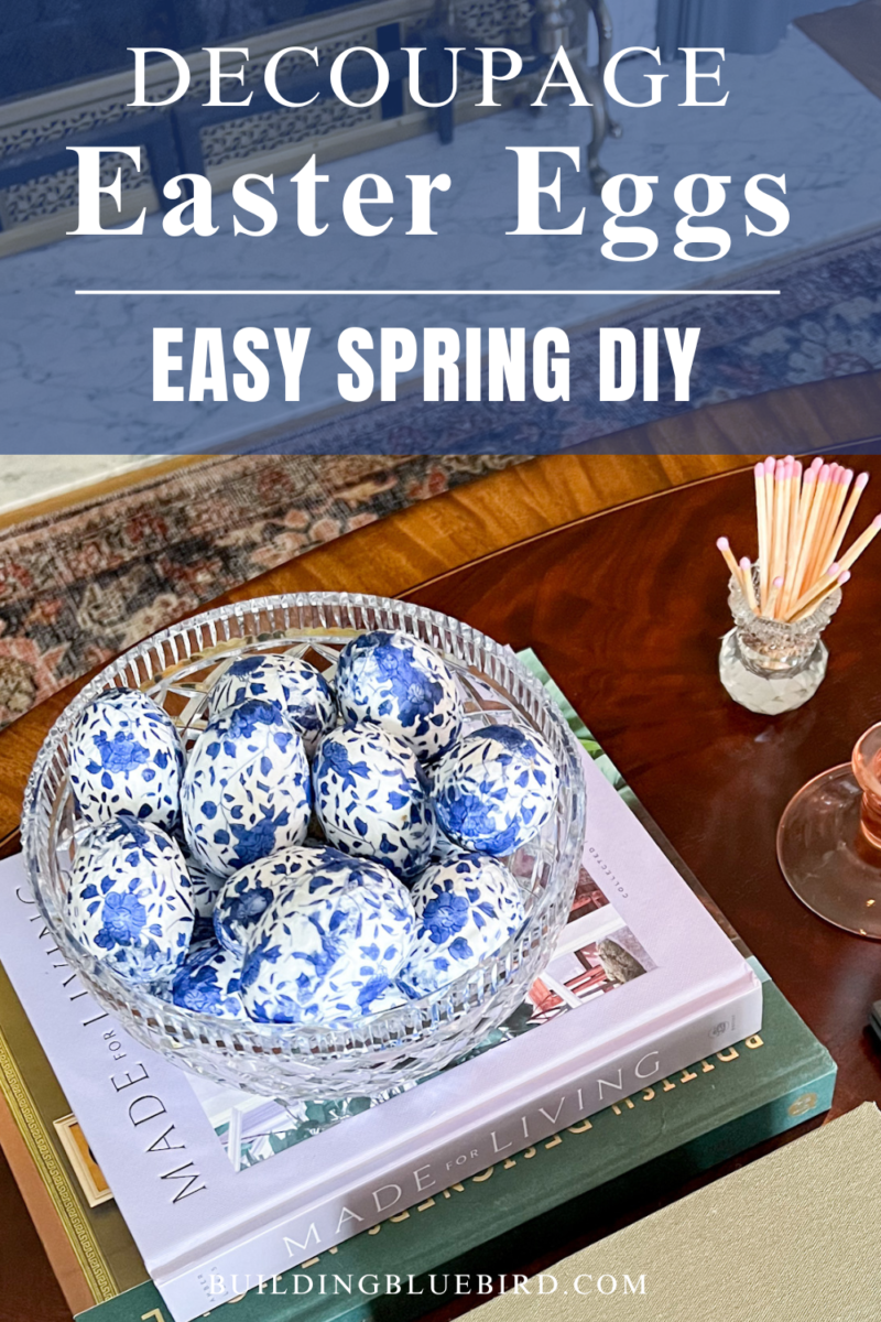 Decoupage Easter Eggs Using Napkins and Mod Podge - Building Bluebird