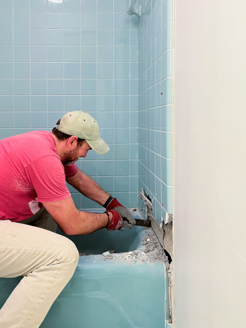Easily Tile Your Shower Walls With This DIY Tutorial - Building Bluebird