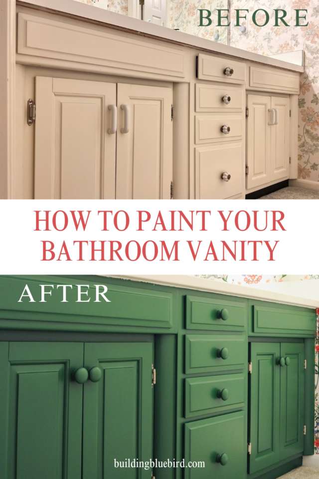 Painting a Bathroom Cabinet DIY | Step by Step Tutorial - Building Bluebird