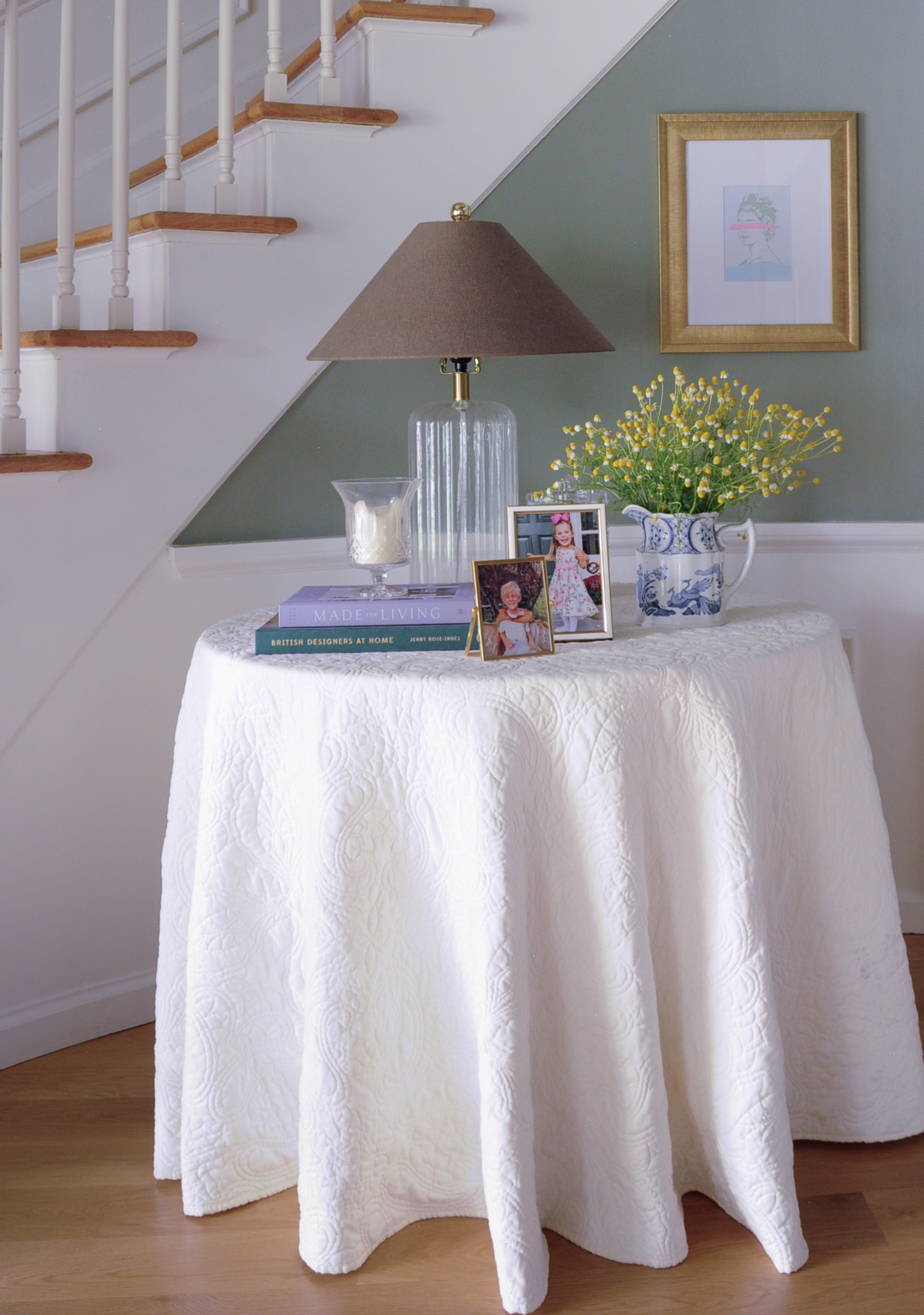 Stylish Skirted Tables | Entryway Ideas and Inspiration - Building Bluebird