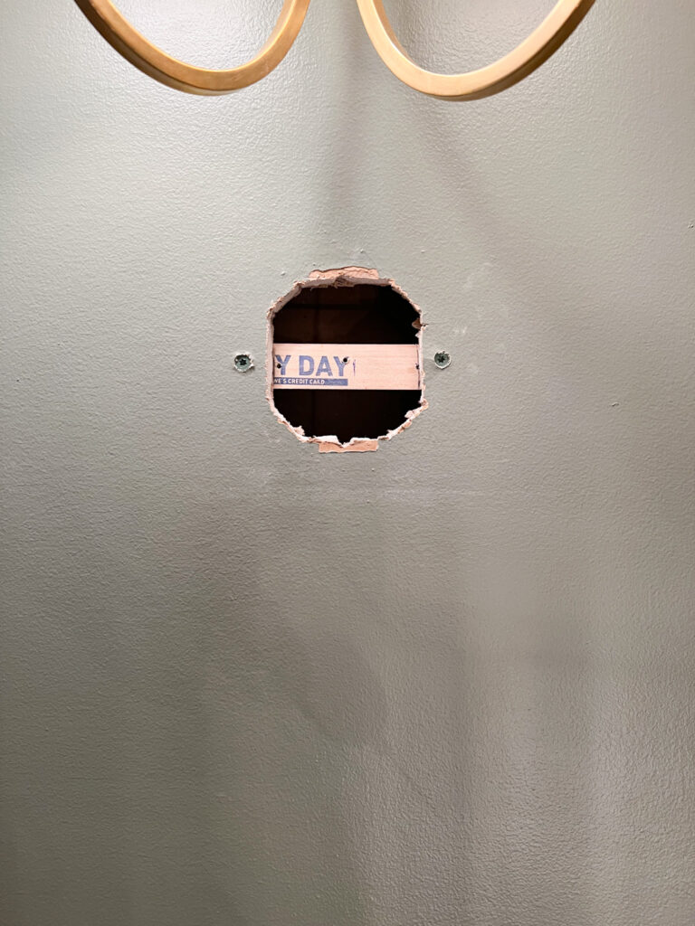 How to Patch a Drywall Hole Using a Paint Stick - Building Bluebird