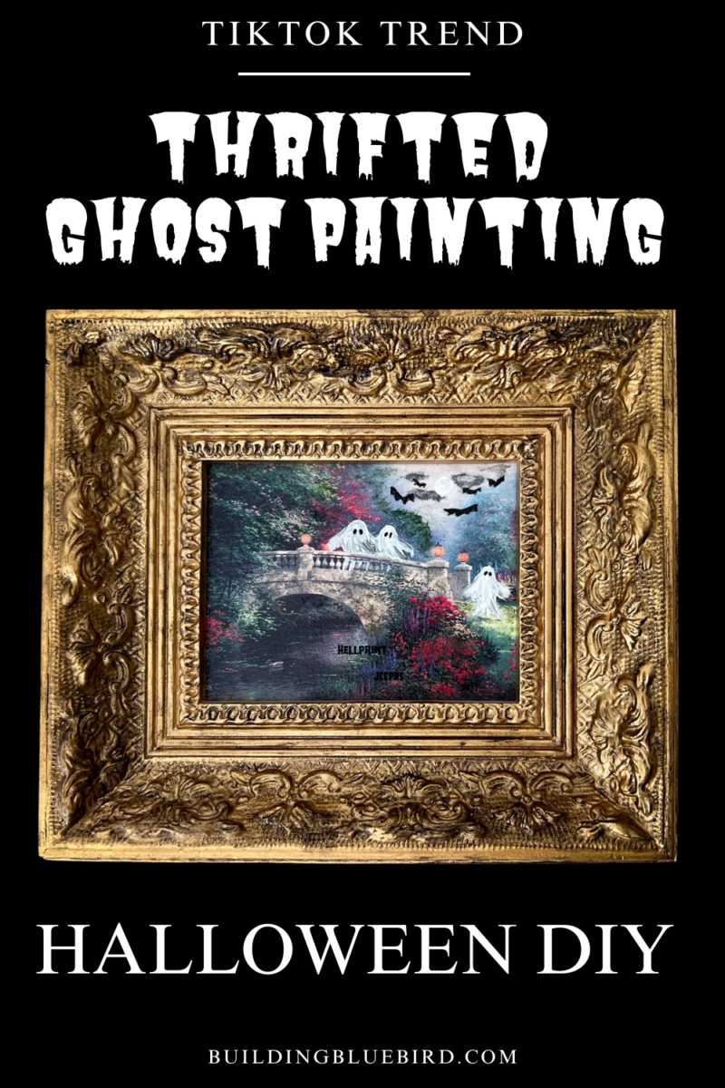 Easy Thrifted Ghost Painting DIY | TikTok Trend - Building Bluebird