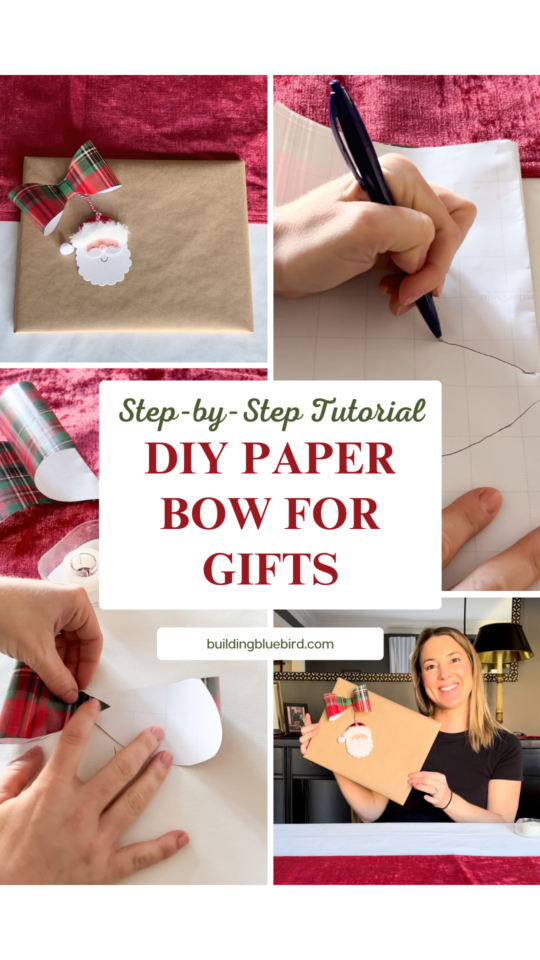 Easy DIY Paper Bows For Gifts Using Paper Scraps - Building Bluebird