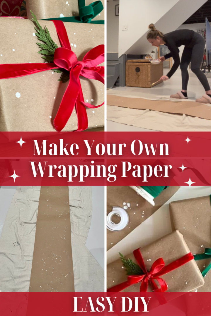Make Your Own Wrapping Paper with Craft Paper and Paint - Building Bluebird